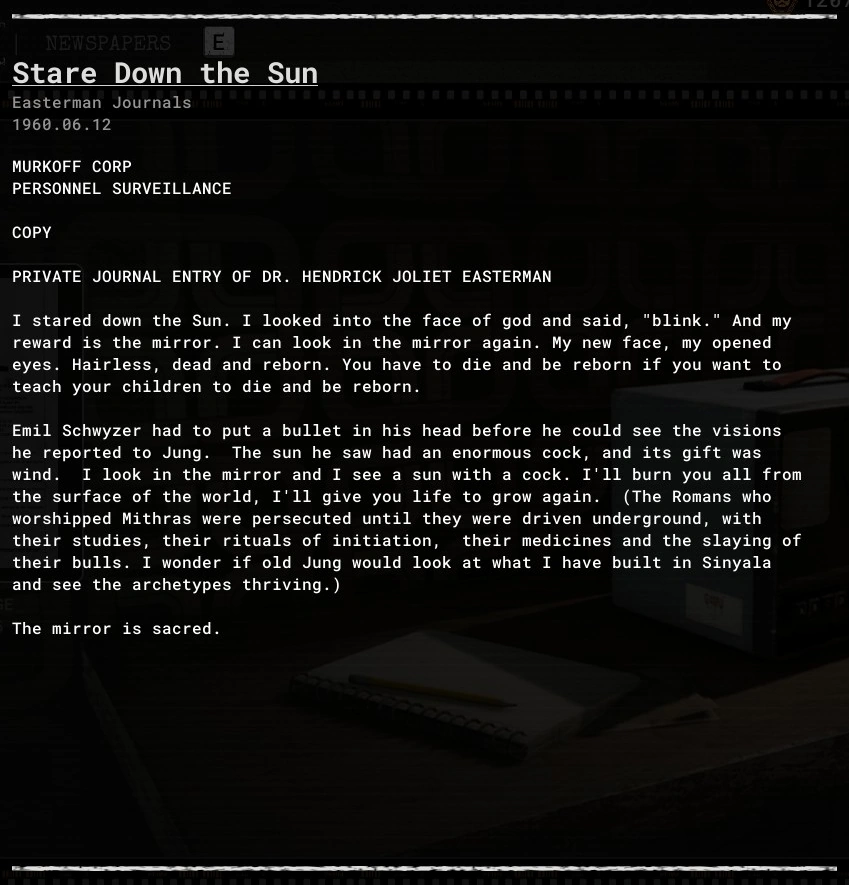 Stare Down the Sun | Outlast Wiki | Fandom