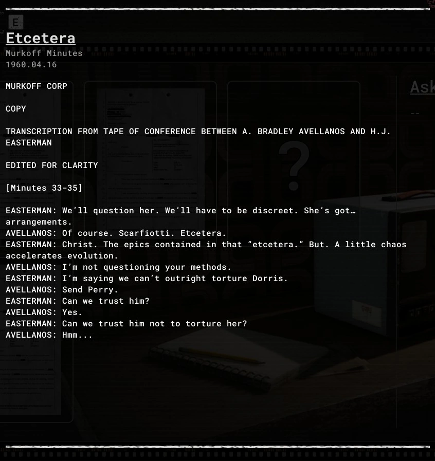 Etcetera | Outlast Wiki | Fandom