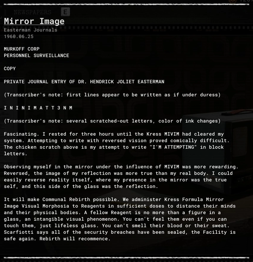 Mirror Image | Outlast Wiki | Fandom