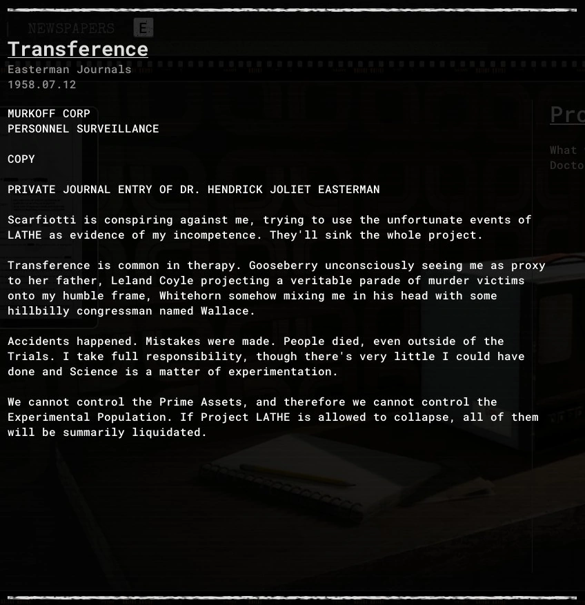 Transference | Outlast Wiki | Fandom