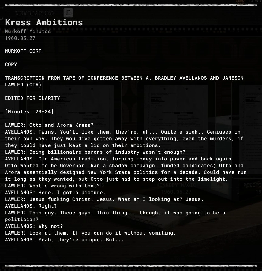 Kress Ambitions | Outlast Wiki | Fandom