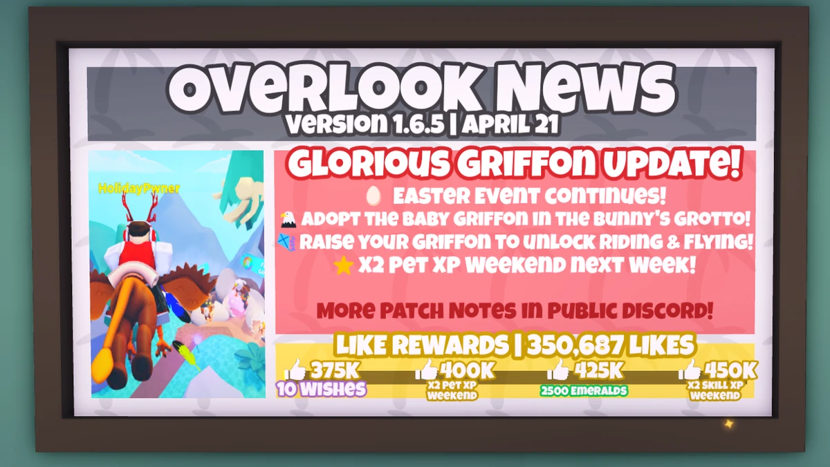 Overlook Bay:Glorious Griffon Update | Overlook Bay Wiki | Fandom