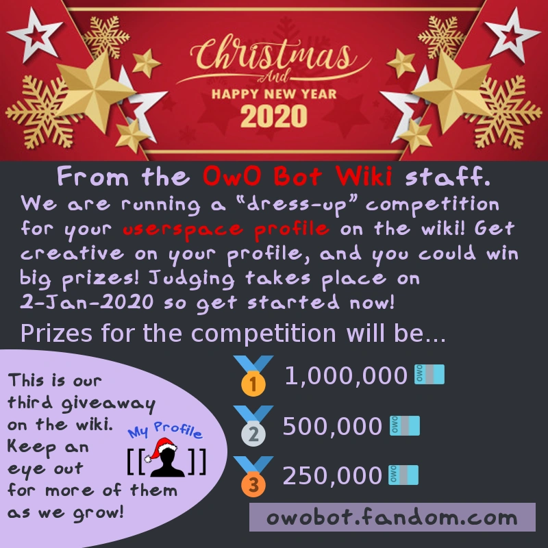 OwO Bot Wiki:Giveaways/NYE2020 | OwO Bot Wiki | Fandom