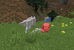 Minecraft Angry Wolf Attack