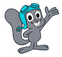 rocket j squirrel flying