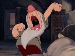 Sleepy Dwarf Yawning