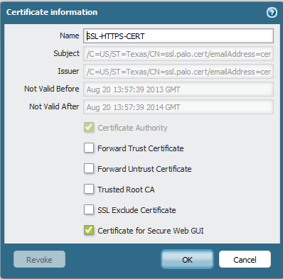 Certificates | Palo Alto Wiki | Fandom