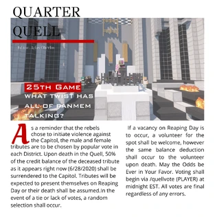 25th Hunger Games | Panem_Forever Wiki | Fandom