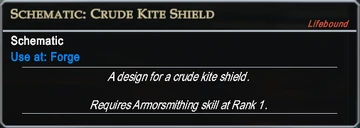 Schematic: Crude Kite Shield - Official Pantheon: Rise of the Fallen Wiki