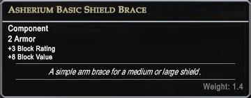 Asherium Basic Shield Brace - Official Pantheon: Rise of the Fallen Wiki