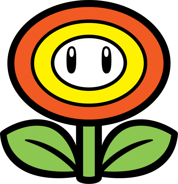 super mario fire flower coloring pages