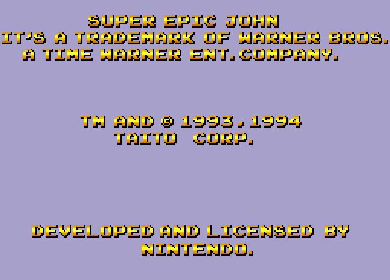 Super Epic John 2: Screenshots from the SNES game | Paper Shin a.k.a ...