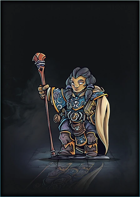 Dwarf - Wizard - 01 mini (Printable Heroes, Heroes - Set 02 ...