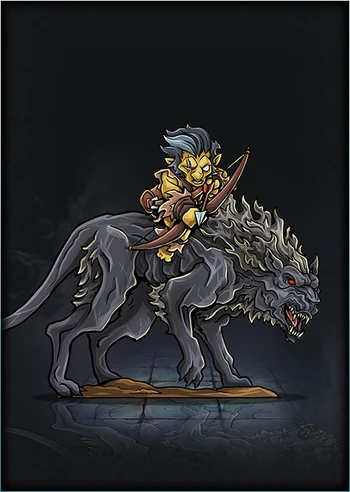 Goblin - Worg Rider mini (Printable Heroes, Patreon) | Papercraft ...