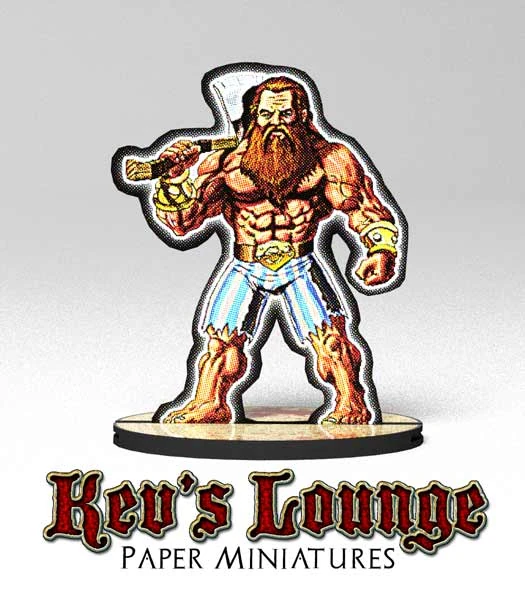 Dwarf Pitfighter Mini (Kev's Lounge, Swords for Hire) | Papercraft ...