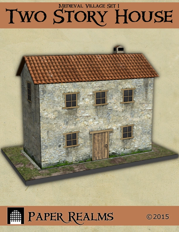 Medieval Village Set 1 - Two Story House | Papercraft Gaming Wiki | Fandom