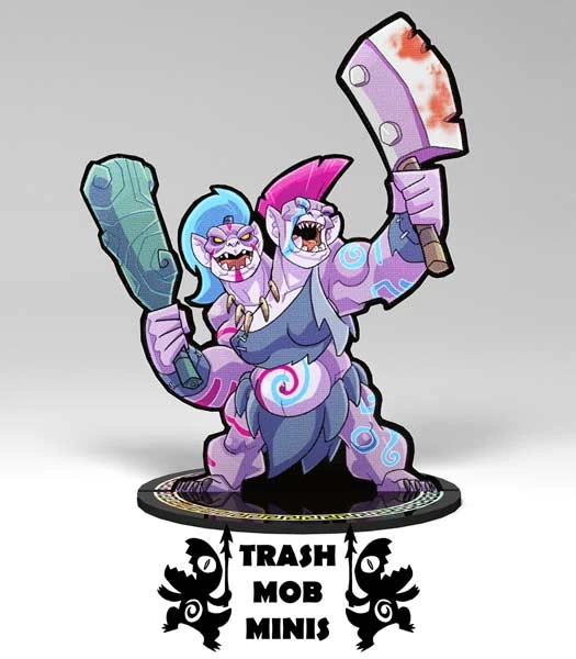 Ettin mini (Trash Mob Minis, Cycle of Cerberus) | Papercraft Gaming ...