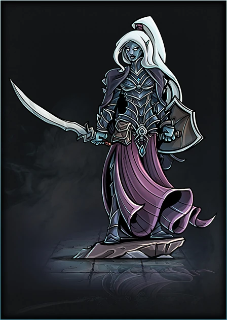 Drow - Elite Warrior - 02 mini (Printable Heroes, Patreon) | Papercraft ...