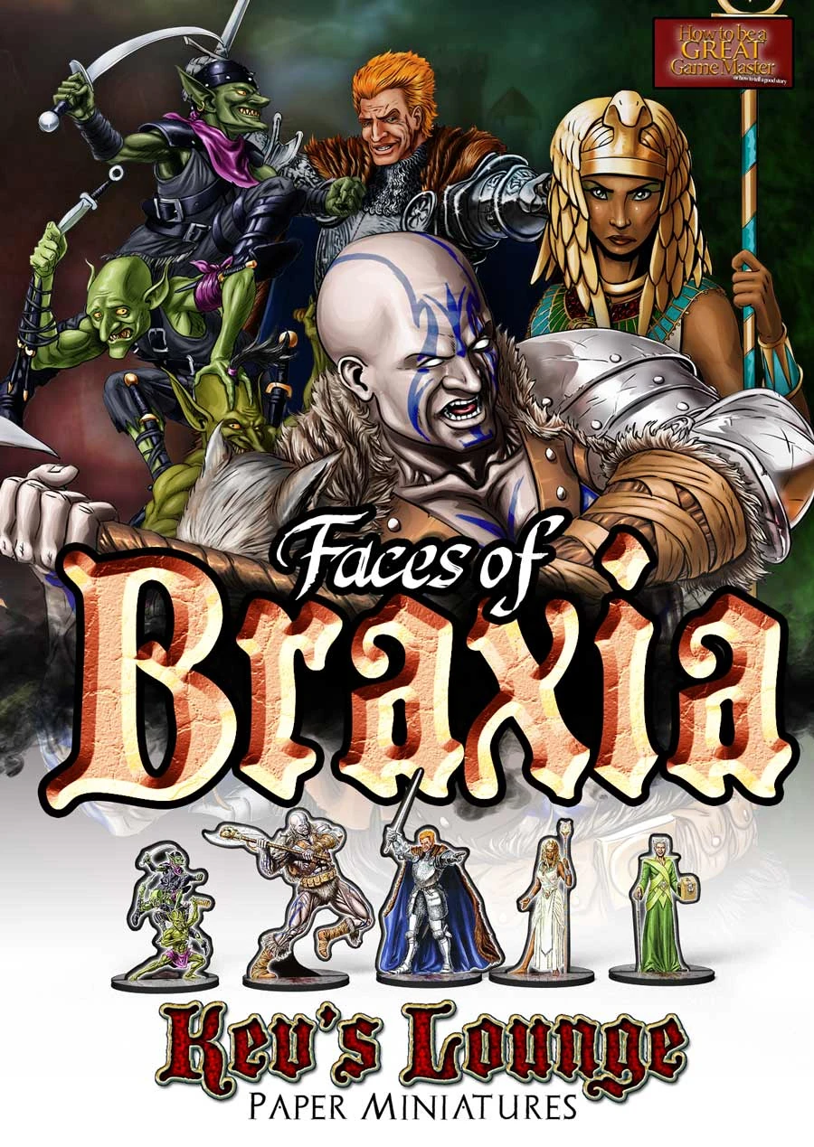 Kev's Lounge Paper Minis: Faces of Braxia | Papercraft Gaming Wiki | Fandom