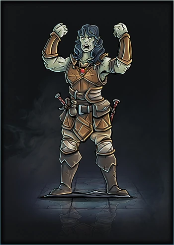 Half-Orc - Brawler - 01 mini (Printable Heroes, Patreon) | Papercraft ...