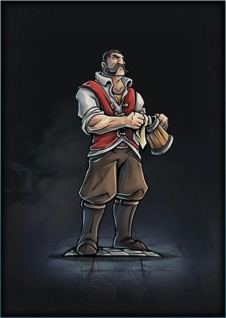 Human - Barkeep - 01 mini (Printable Heroes, Patreon) | Papercraft ...