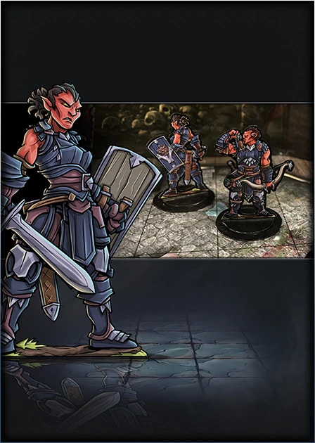 Hobgoblin - Archer - 01 mini (Printable Heroes, Hobgoblin Set ...