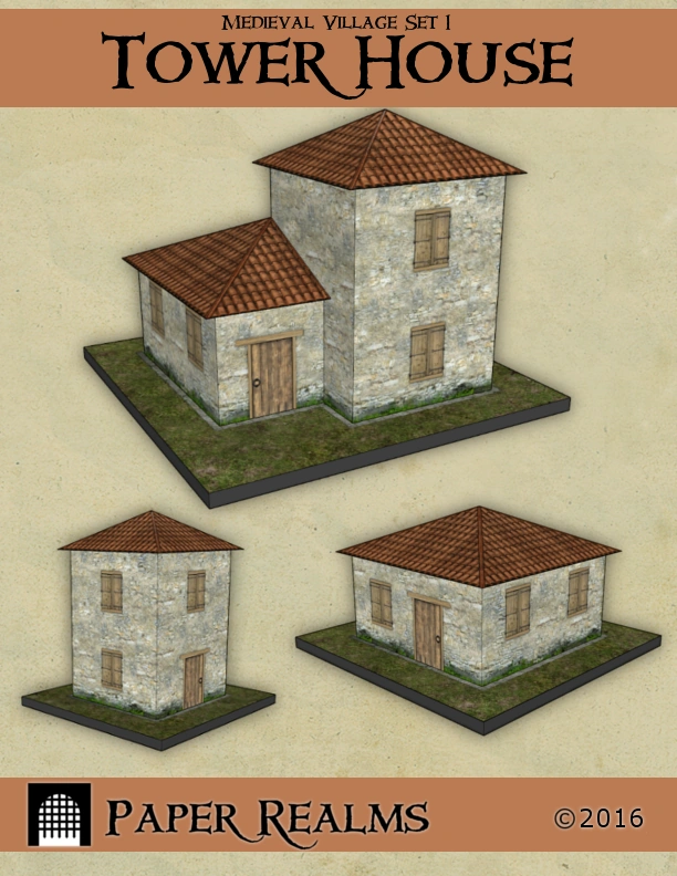 Medieval Village Set 1: Tower House | Papercraft Gaming Wiki | Fandom