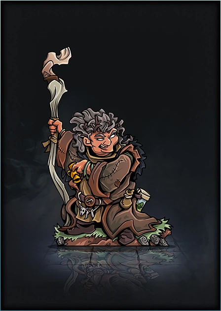 Dwarf - Druid - 01 mini (Printable Heroes, Patreon) | Papercraft Gaming ...