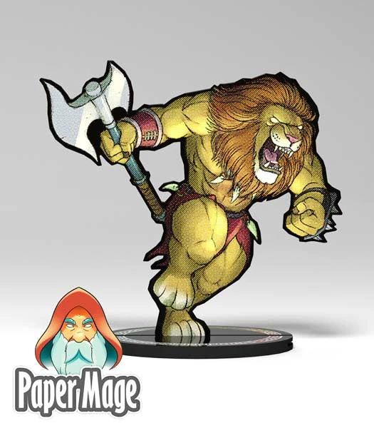 Werelion mini (Paper Mage, The Cycle of Cerberus) | Papercraft Gaming ...
