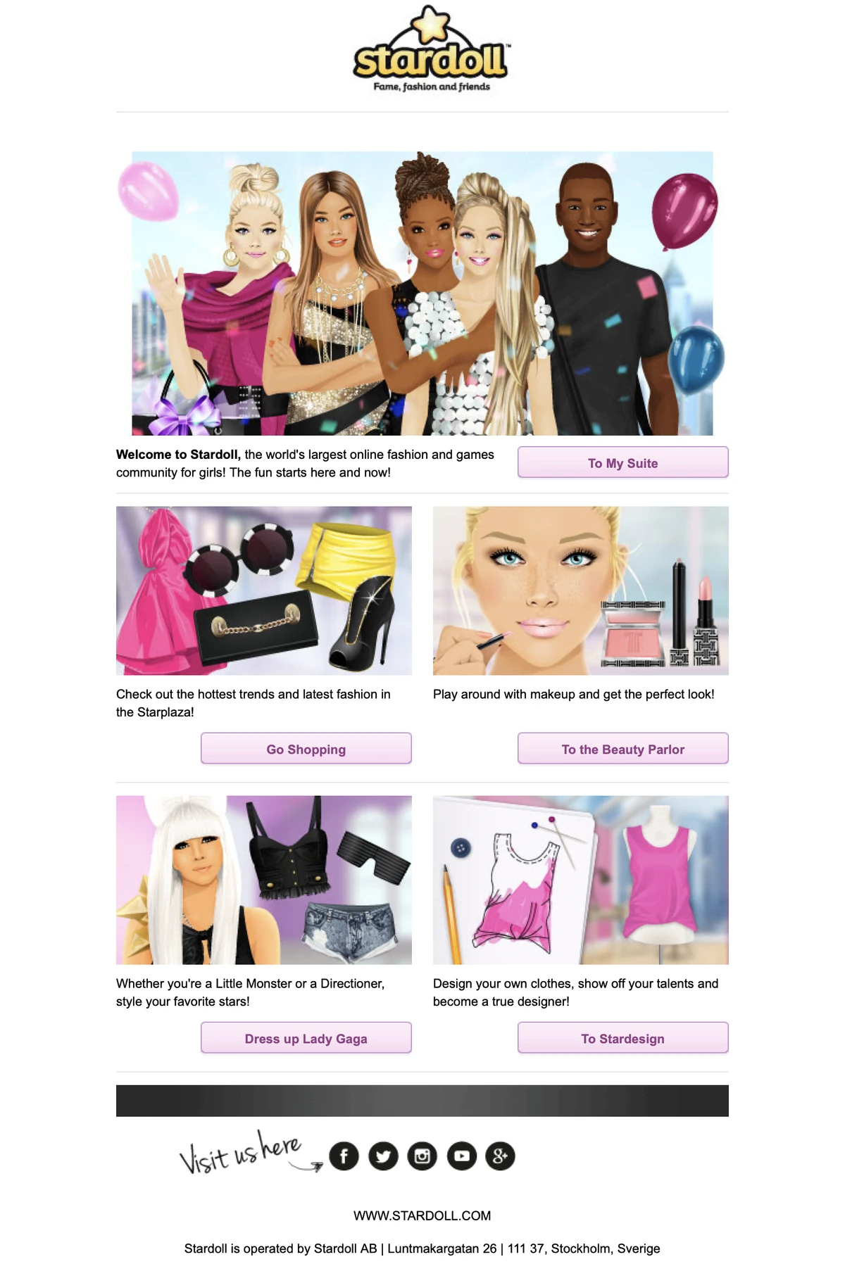Newsletter: Welcome to Stardoll (2014) | Stardoll Wiki | Fandom