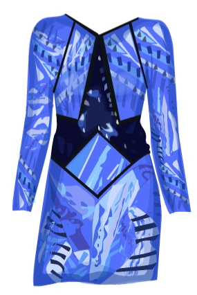 Colorblock Printed Shift | Stardoll Wiki | Fandom