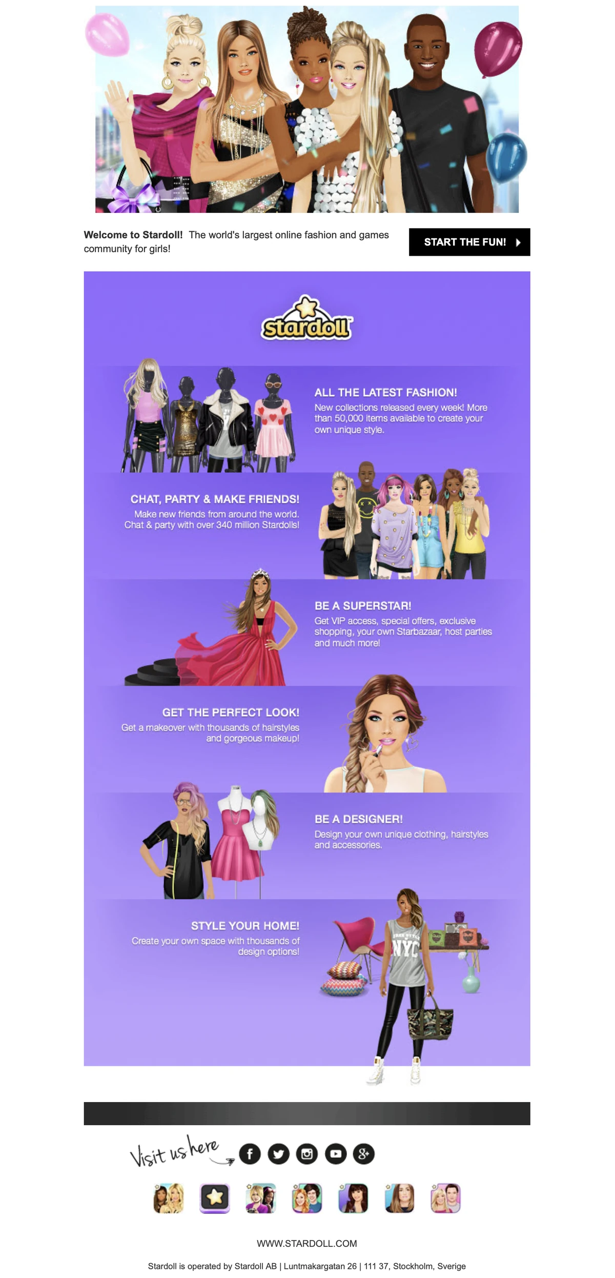 Newsletter: Welcome to Stardoll (2015) | Stardoll Wiki | Fandom