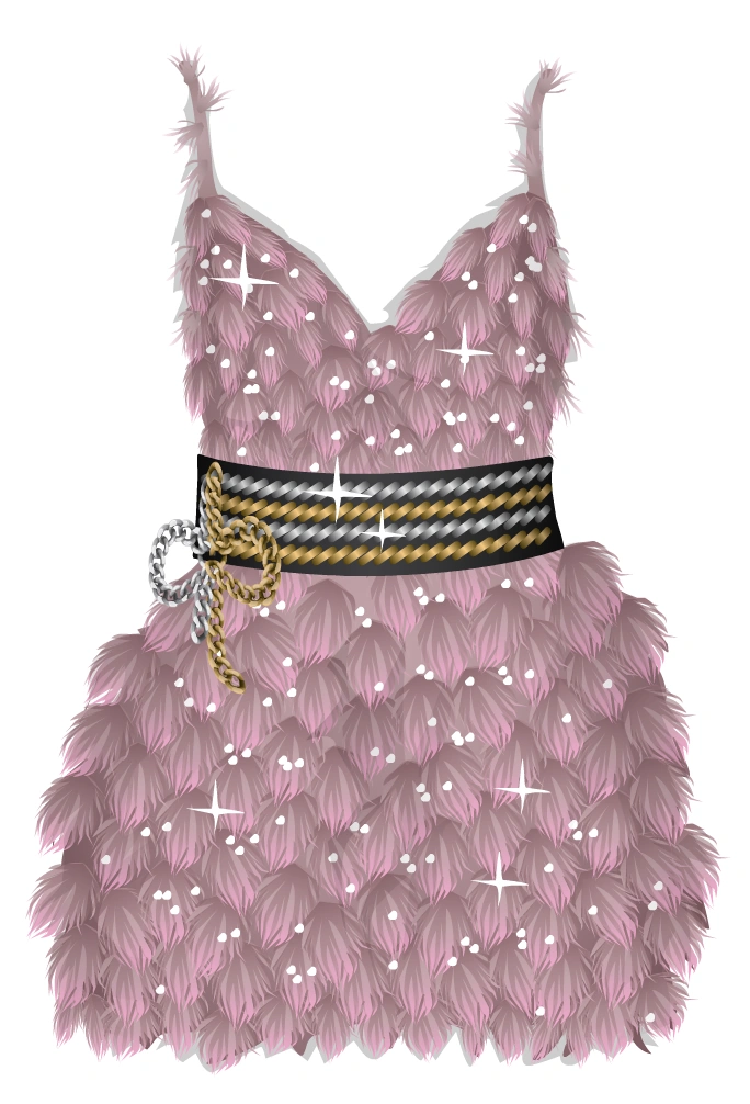 Tinsel Marabou Dress | Stardoll Wiki | Fandom