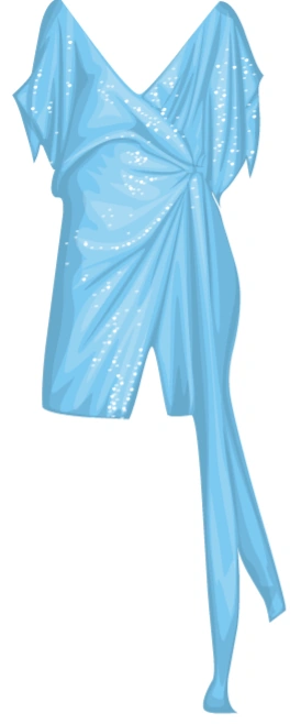 DvF Blue Sequin Wrap Dress | Stardoll Wiki | Fandom