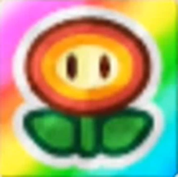 Paper Mario Fire Flower Fire Piranha Plant Patch (3 Inch) Super Mario