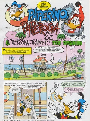 Paperino, Paperoga & il "personal trainer" per bagnini | PaperPedia ...