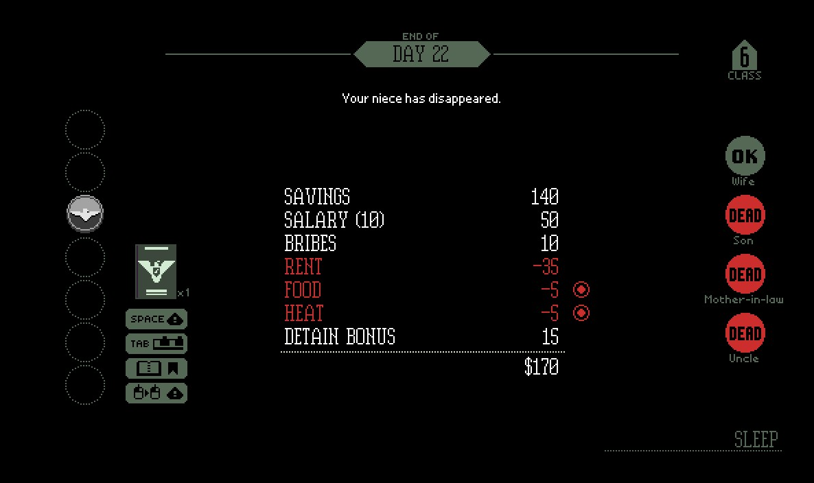End of day screen | Papers Please Wiki | Fandom