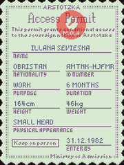 Access Permit | Papers Please Wiki | Fandom