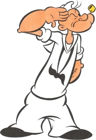 how to draw popeye the cartoon character