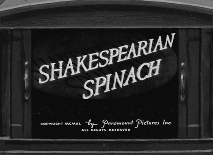Shakespearian Spinach Paramount Cartoons Wiki Fandom
