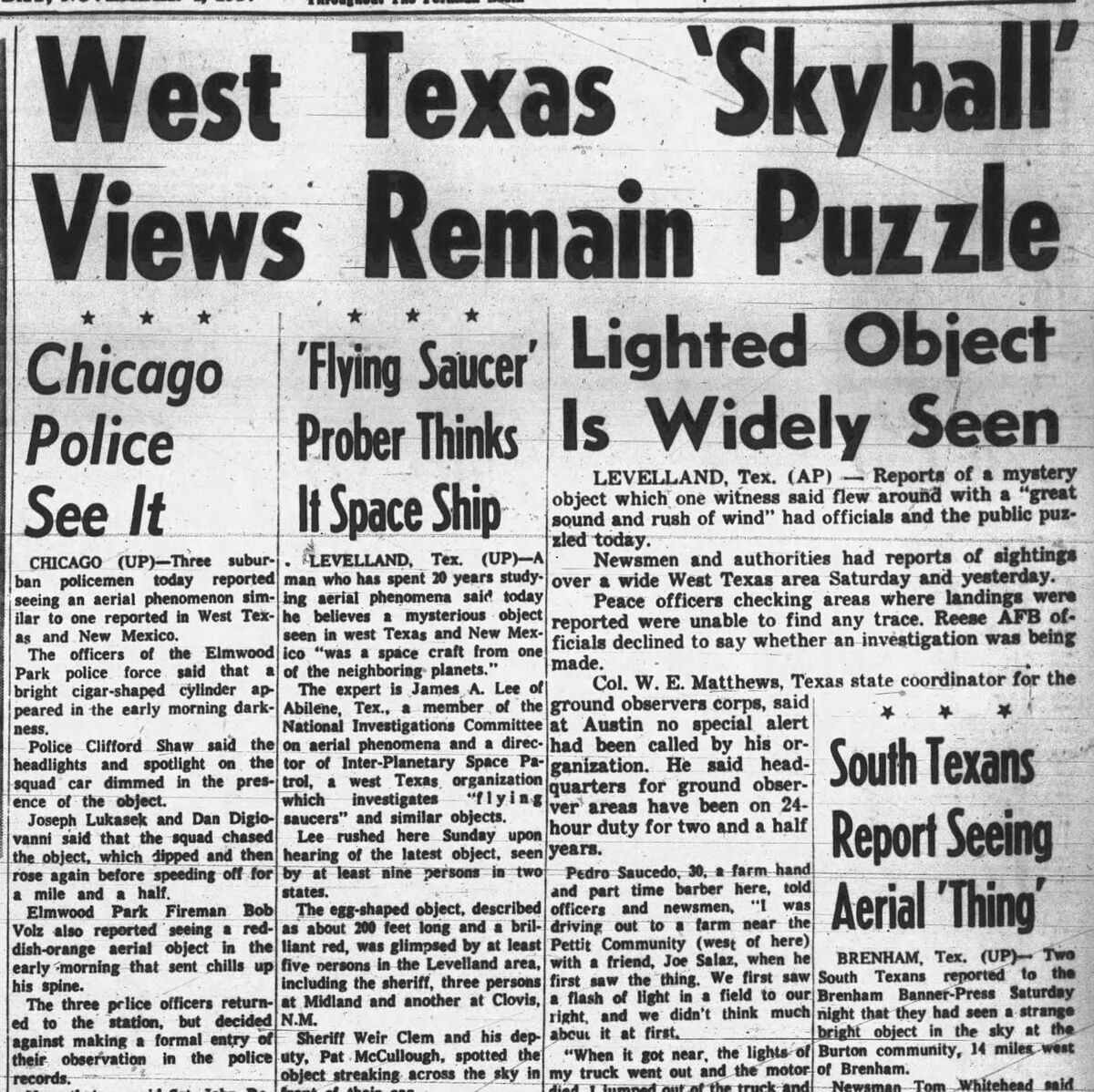 Levelland Ufo Paranormal Strange Wiki Fandom
