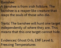 Banshee | Paranormica Roblox Wiki | Fandom