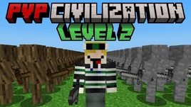 Minecraft but I LEVEL UP in PVP CIVILIZATION | Parkour Civilization ...
