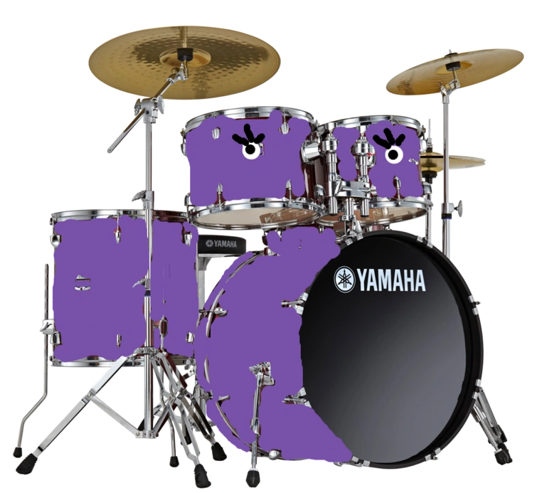 Purple Yamaha Drum Set