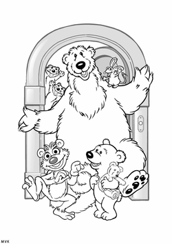 how to draw bear in the big blue house
