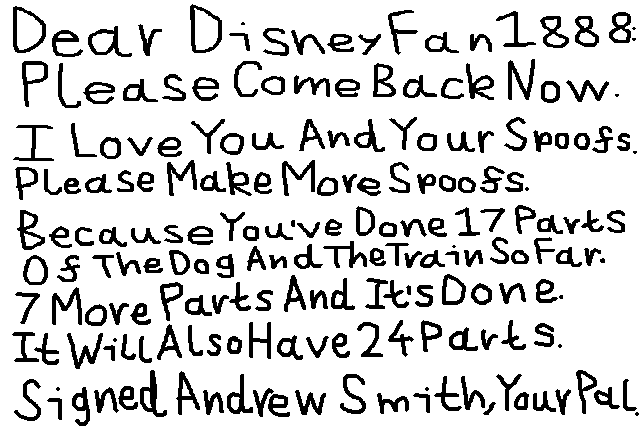 Special Message For DisneyFan1888 | The Parody Wiki | Fandom