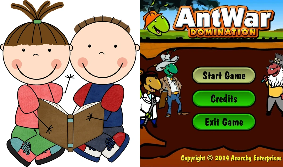 Boy and Girl Reading a Book Clipart by Scrappin' Doodles with iOS/Android Games/CTX | The Parody ...