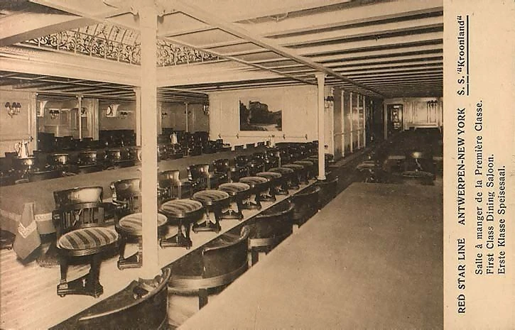 Kroonland: 1st class dining room | Passenger-ships-and-liners Wiki | Fandom