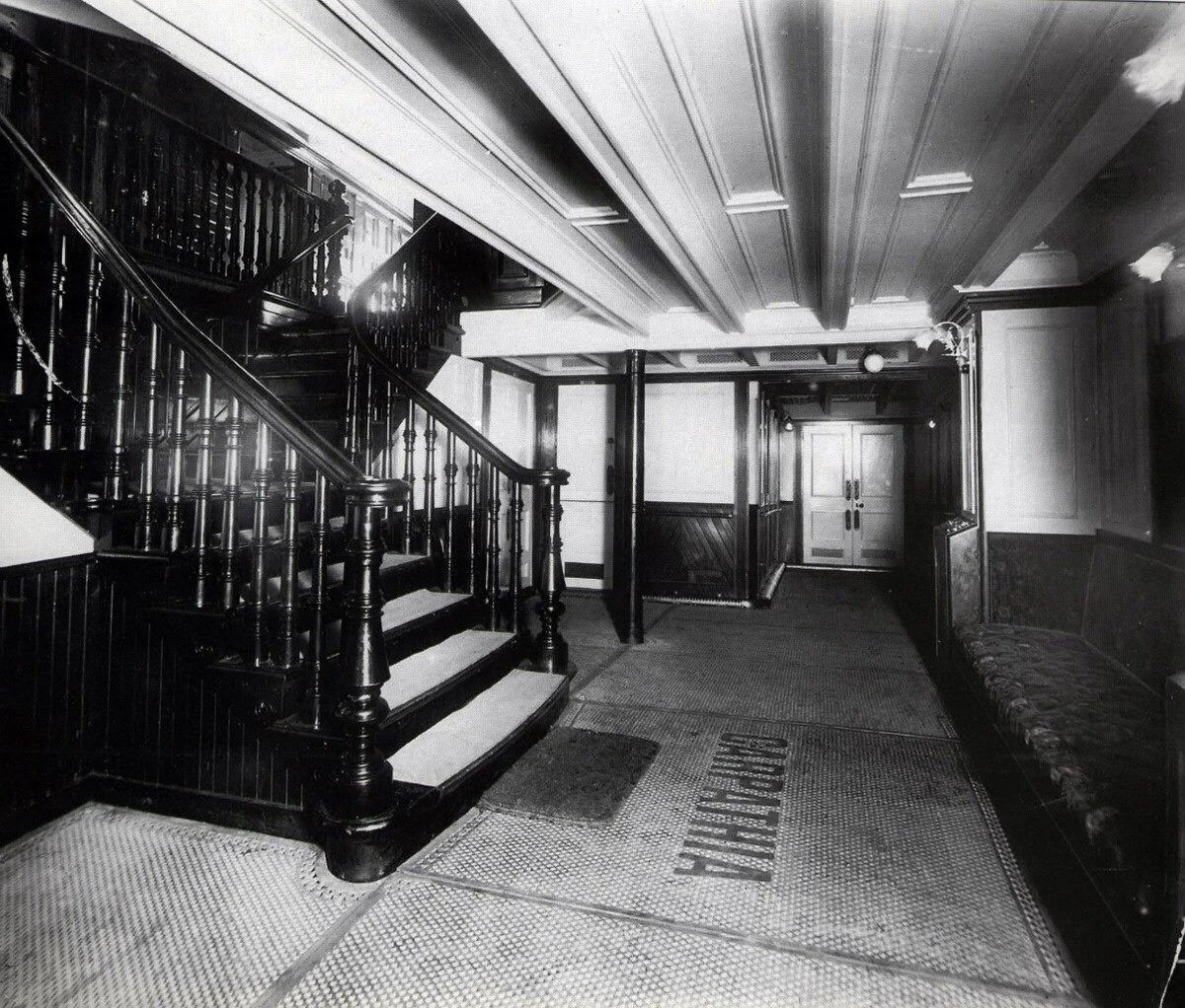 Carpathia: First Class Staircase | Passenger-ships-and-liners Wiki | Fandom