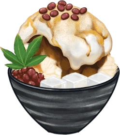 Fluffy Kinako Shaved Ice with Brown Sugar Syrup | Dessert Shop ROSE ...